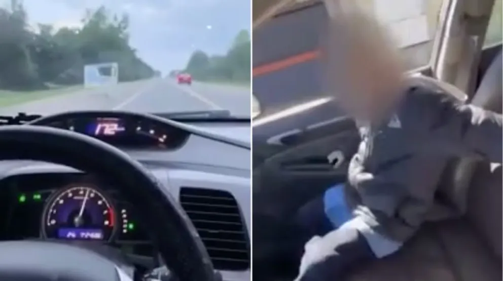 VIDEO: se grabó manejando a más de 170 km/h con su hijo al lado sin ...