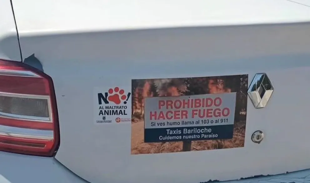 Taxistas de Bariloche impulsan campaña de prevención de incendios ...